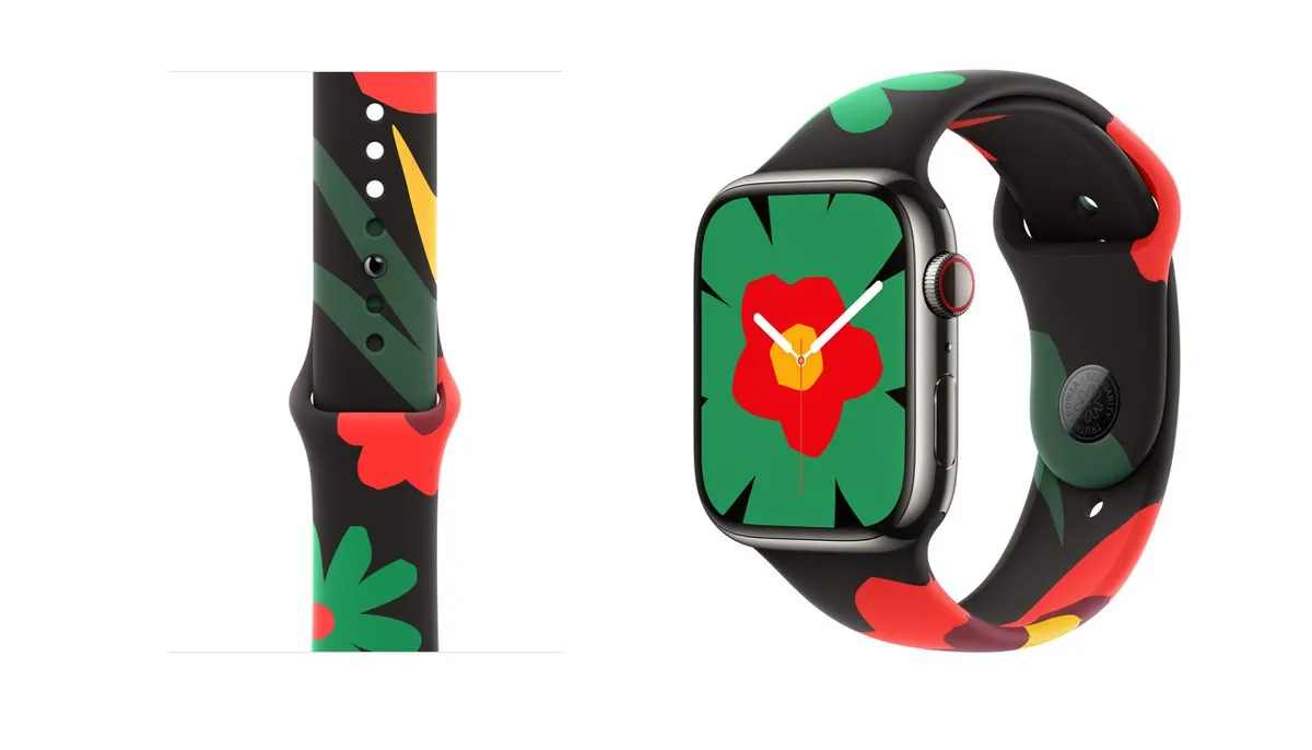 发布了一款新的 Apple Watch 表带“Black Unity Sports Band – Unity Bloom”，向黑人致敬。我们还 ...